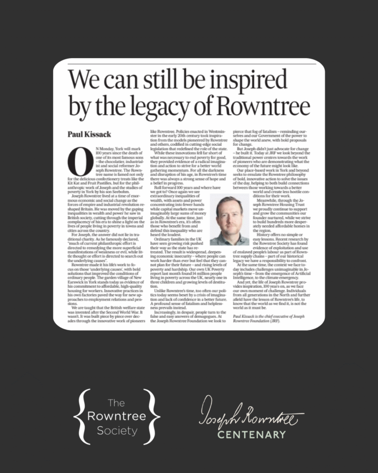 The Rowntree Society | The Rowntree Legacy: The Joseph Rowntree Trusts ...